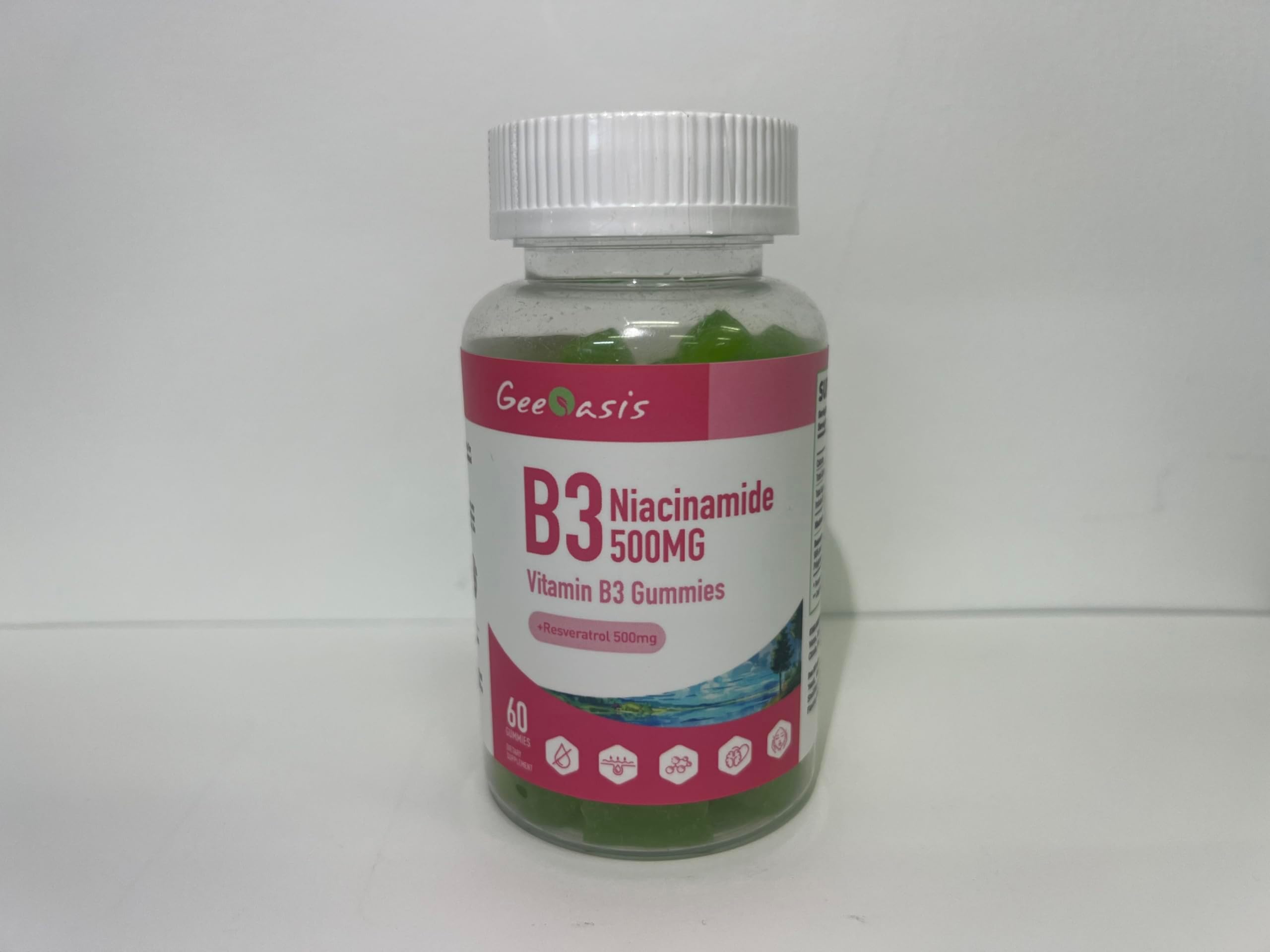 Amazon.com: Geeoasis Niacinamide 500mg Gummies, Chewable Vitamin B3 ...