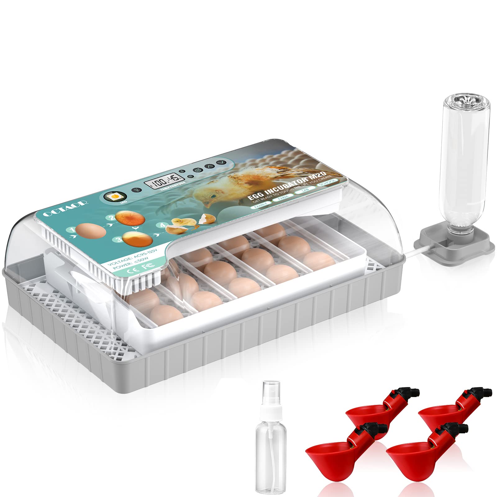 Snapklik.com : Upgraded Auto Digital Incubator, 12/16/20 Capacity