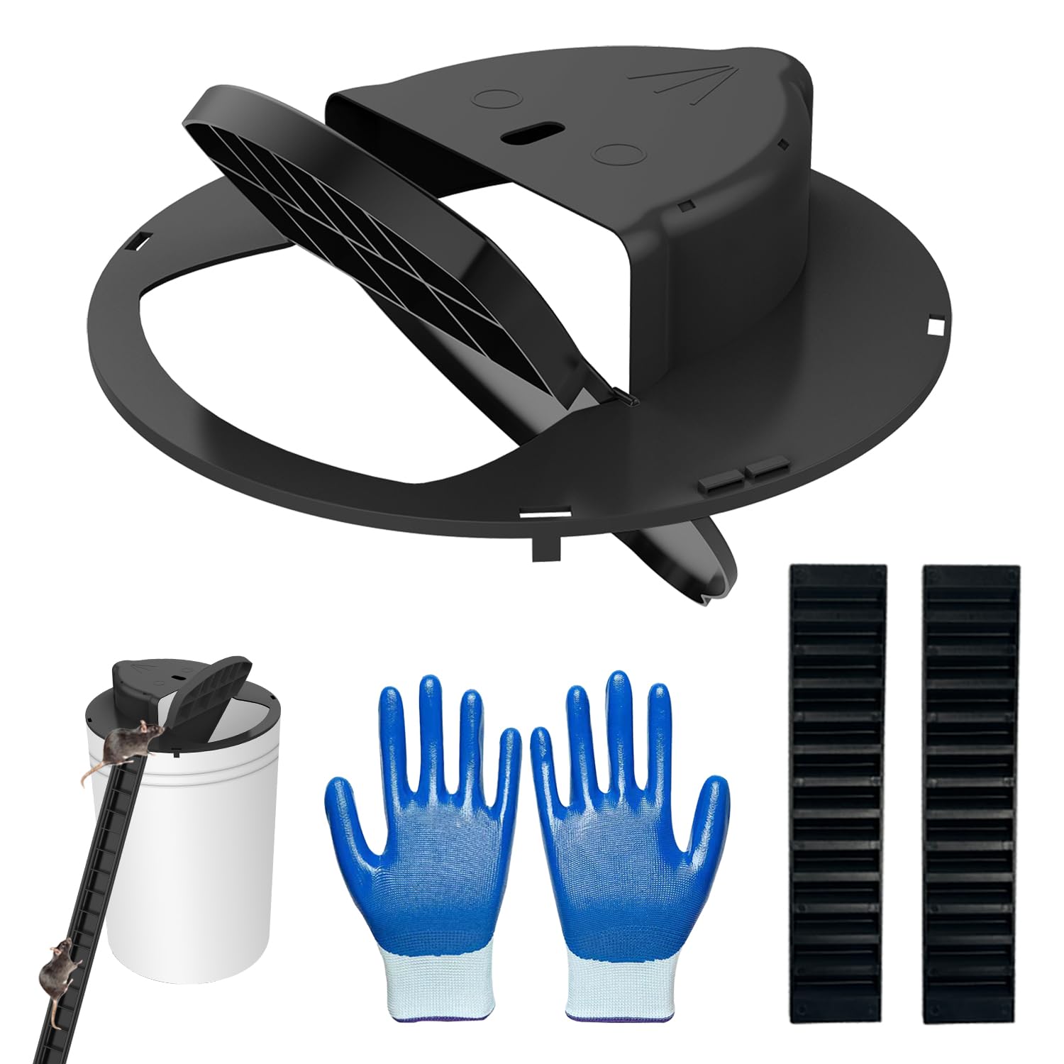 Mouse Traps Bucket Humane No Kill with Gloves,Mice Traps,Multi-Catch ...