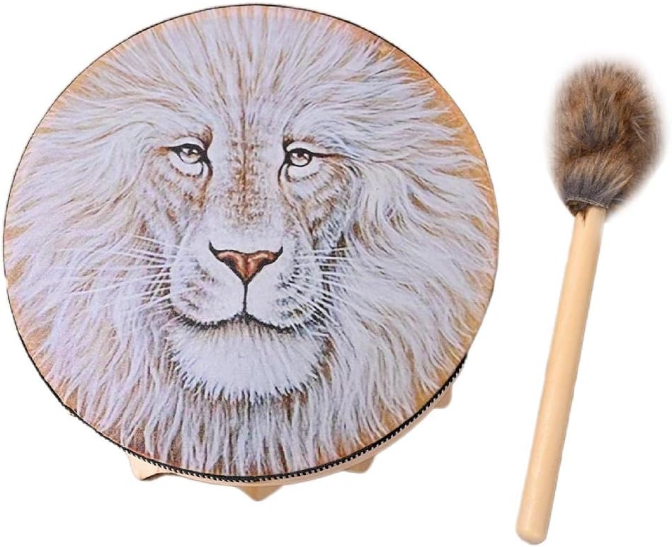 Amazon.com: Shaman Drum Lion Ethereal Drum Design Handmade Shamanic ...