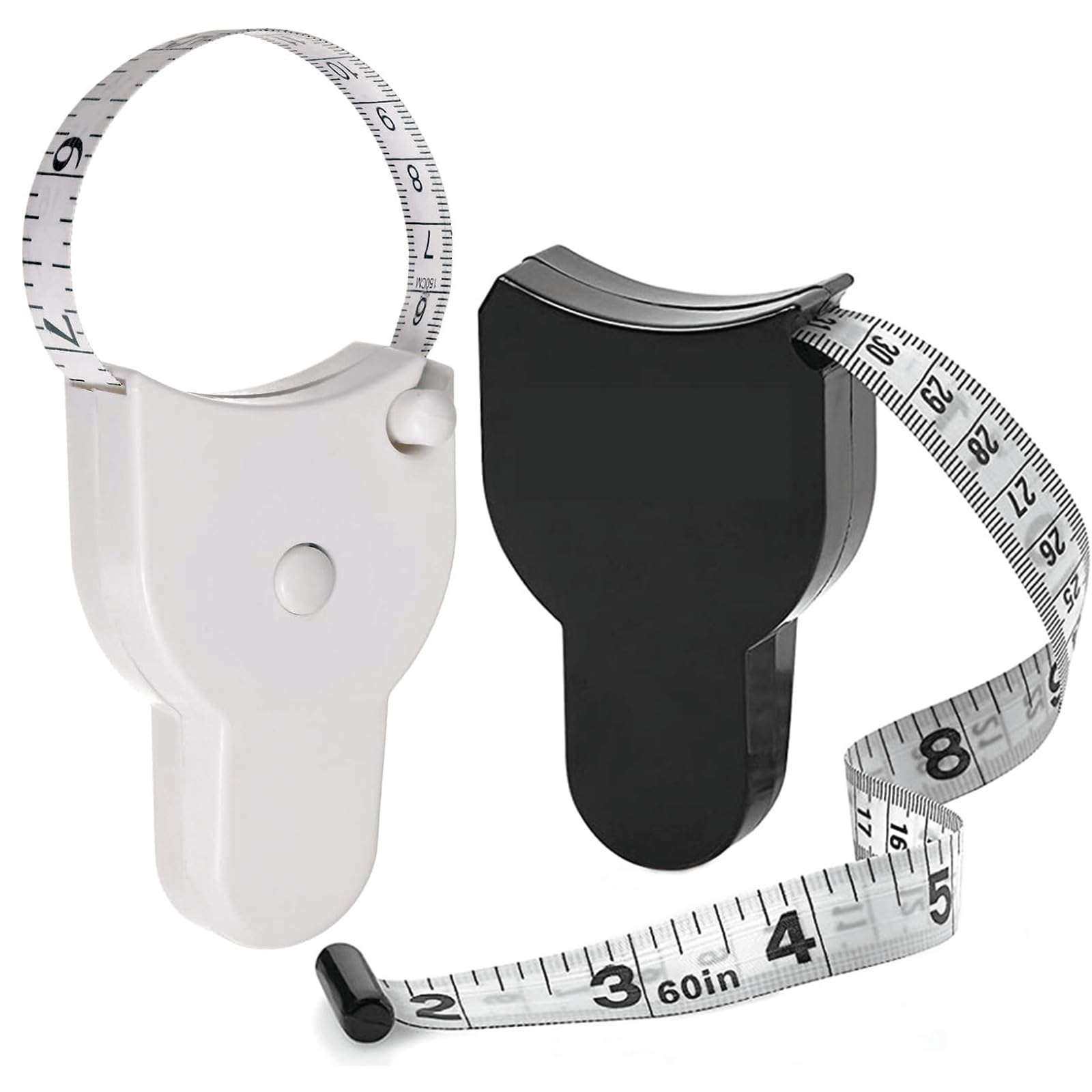 2 Pcs Tape Measure Body, 150 Cm Retractable Tape Measure, Automatic ...