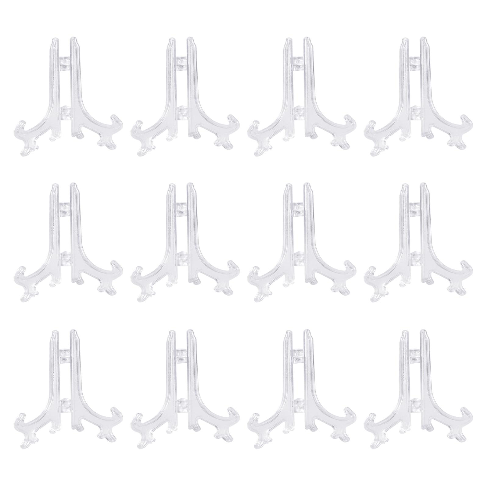 CIXLOGIC 12pcs 3" Mini Clear Plastic Easels, Little Display Stands ...