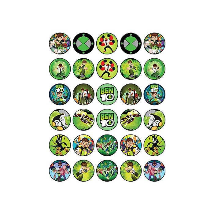 Buy 30 x Edible Cupcake Toppers Themed of Ben 10 Design of Edible Cake ...