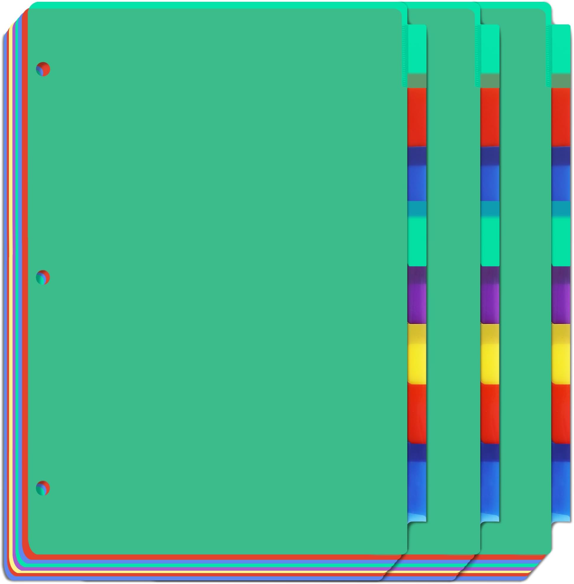 Amazon.com: Darice 8-Tab Plastic Dividers 24 Pcs - Binder Dividers with ...