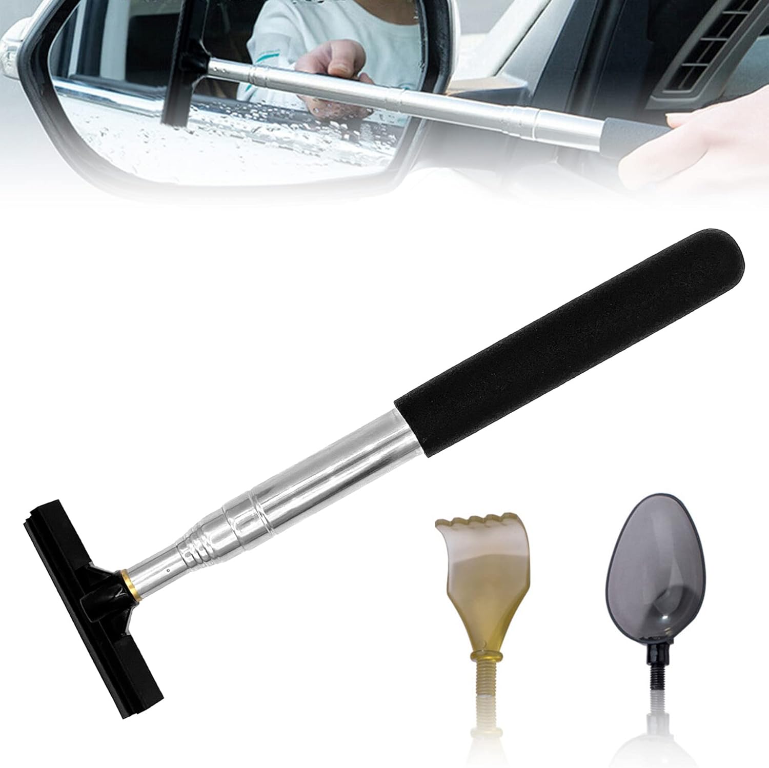 Amazon.com: Car Rearview Mirror Wiper, Retractable Auto Mirror Glass ...