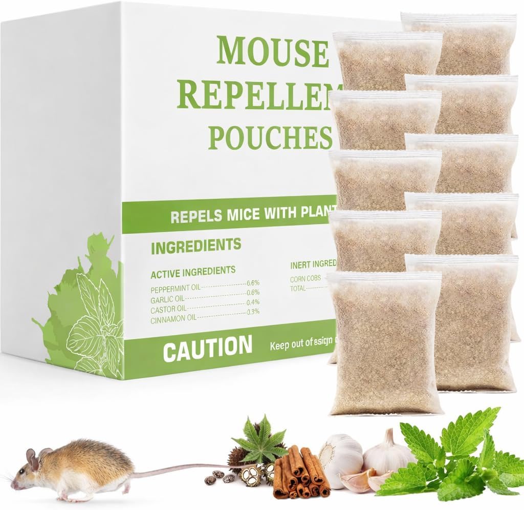 Amazon.com: Pest Repellent Pouches, 10 Pack Peppermint Oil for Mice ...