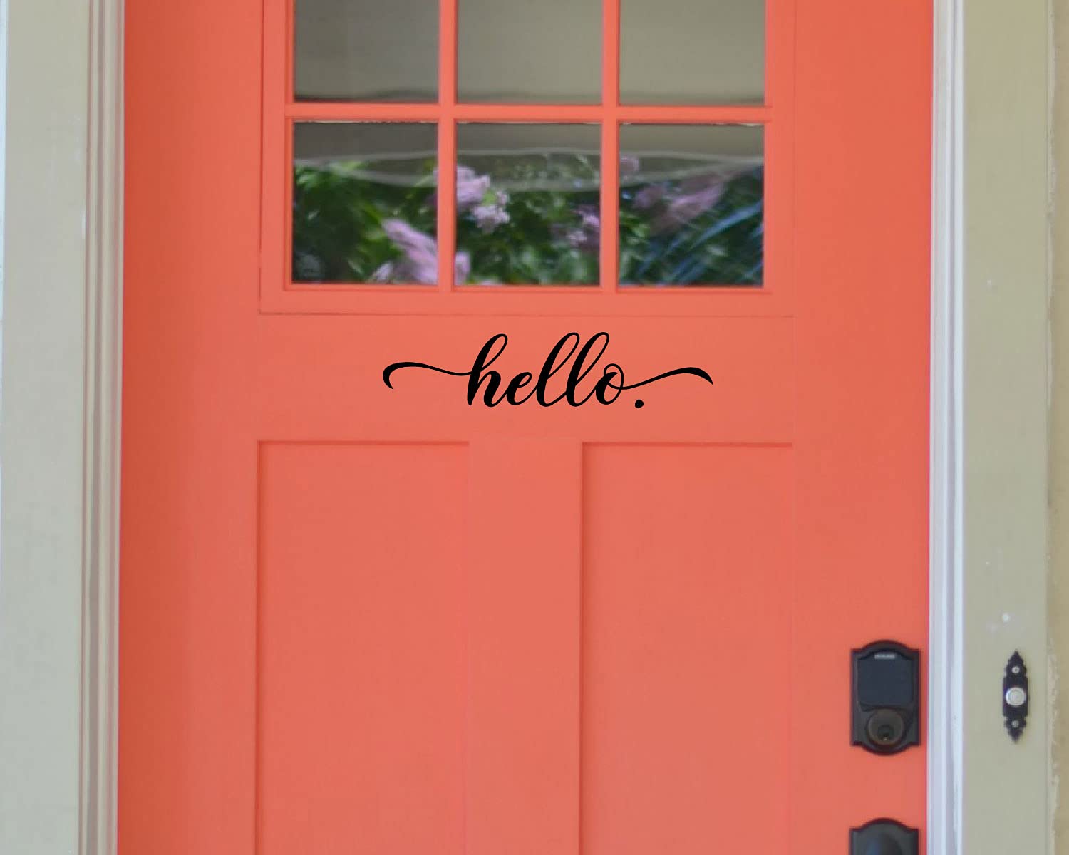 Amazon.com: Hello Front Door Vinyl Decal Sticker, Removable Hello Front ...