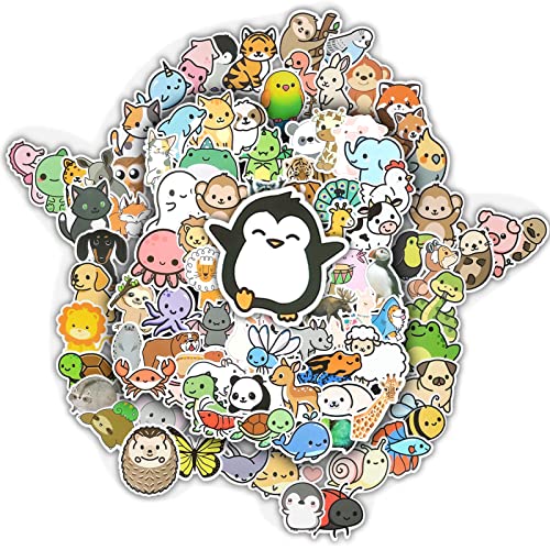 100Pcs Cute Animal Stickers for Kids Teens, Waterproof Vinyl Stickers ...