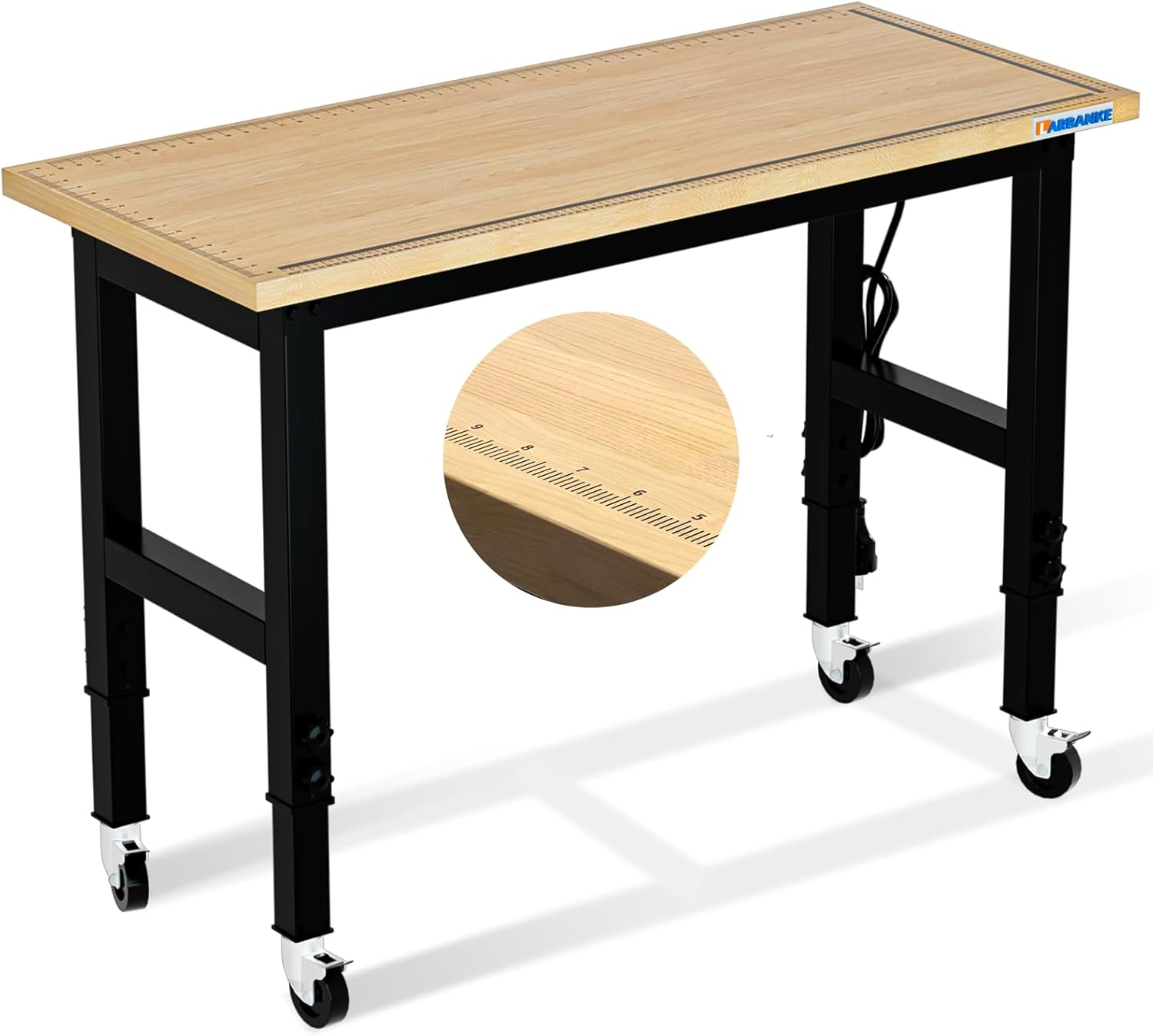 LARBANKE Adjustable 48" Workbench,Multiple Height Adjustments ...
