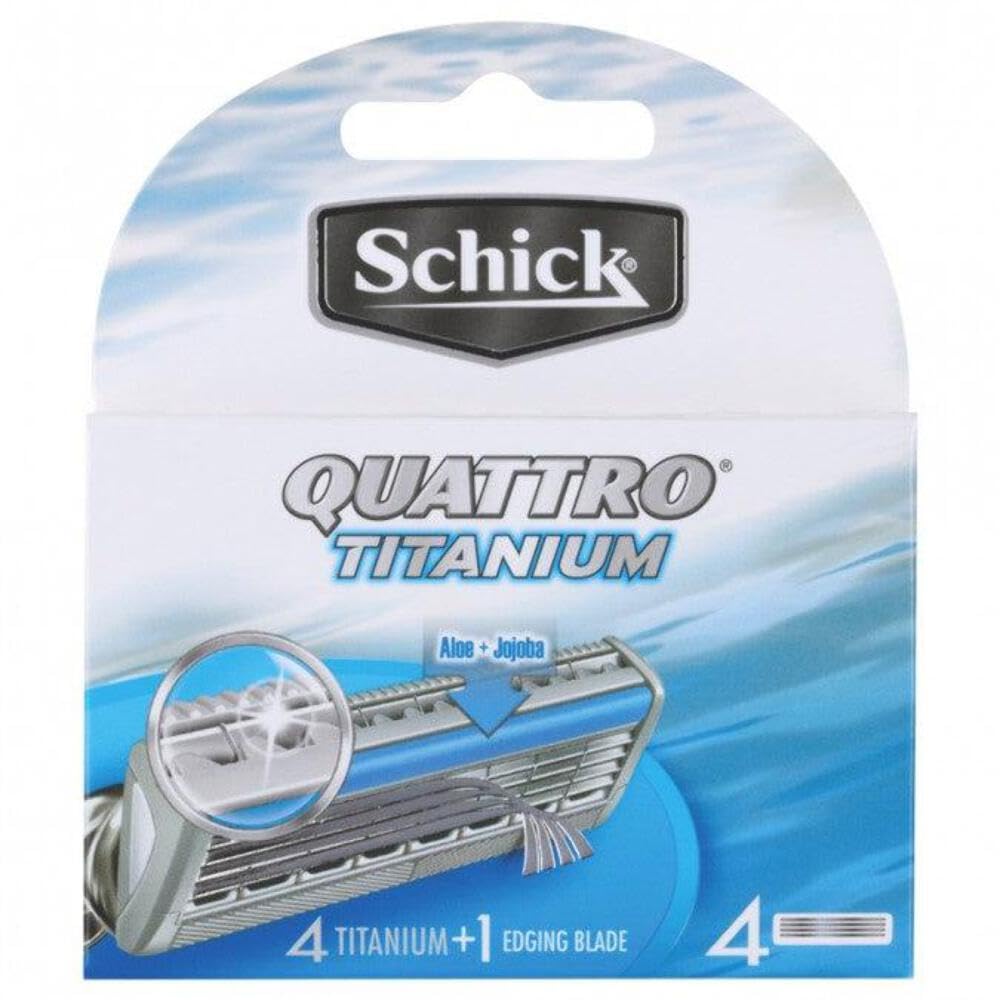Schick Quattro Cartridges, Titanium Coated Blades, 4 Packs of 4 ...