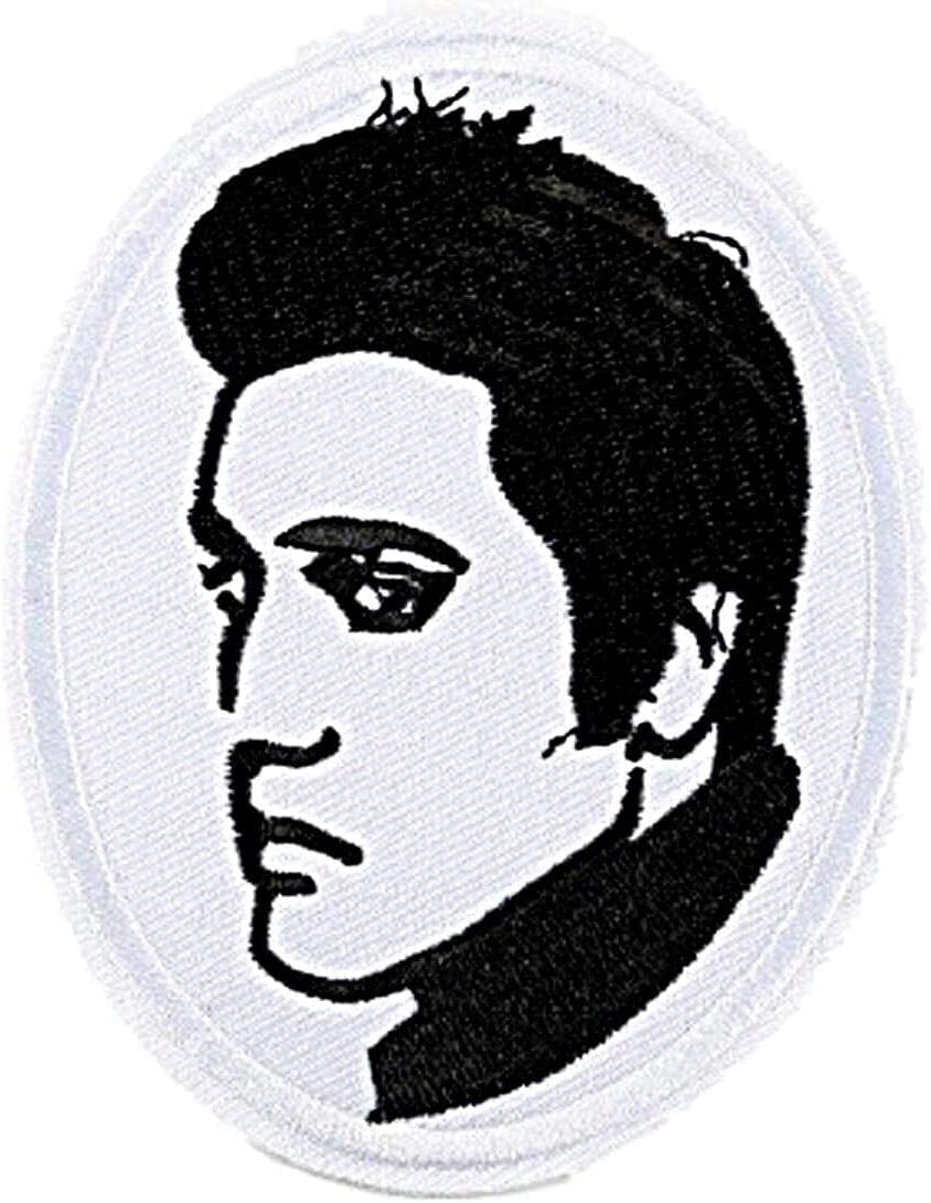 Amazon.com: Elvis The King of Rock Face Embroidered 3 1/2" Tall Iron on ...