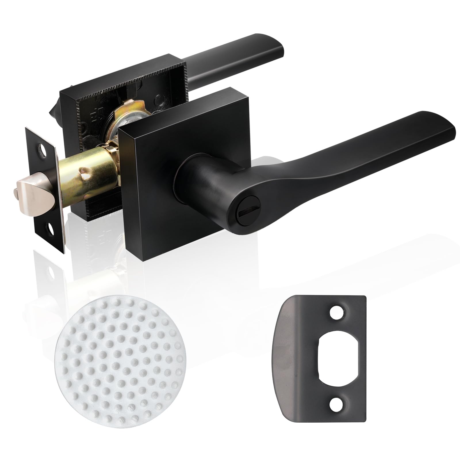 JO.KO Matte Black Door Knob, Interior Privacy Keyless Entry Door Lock ...