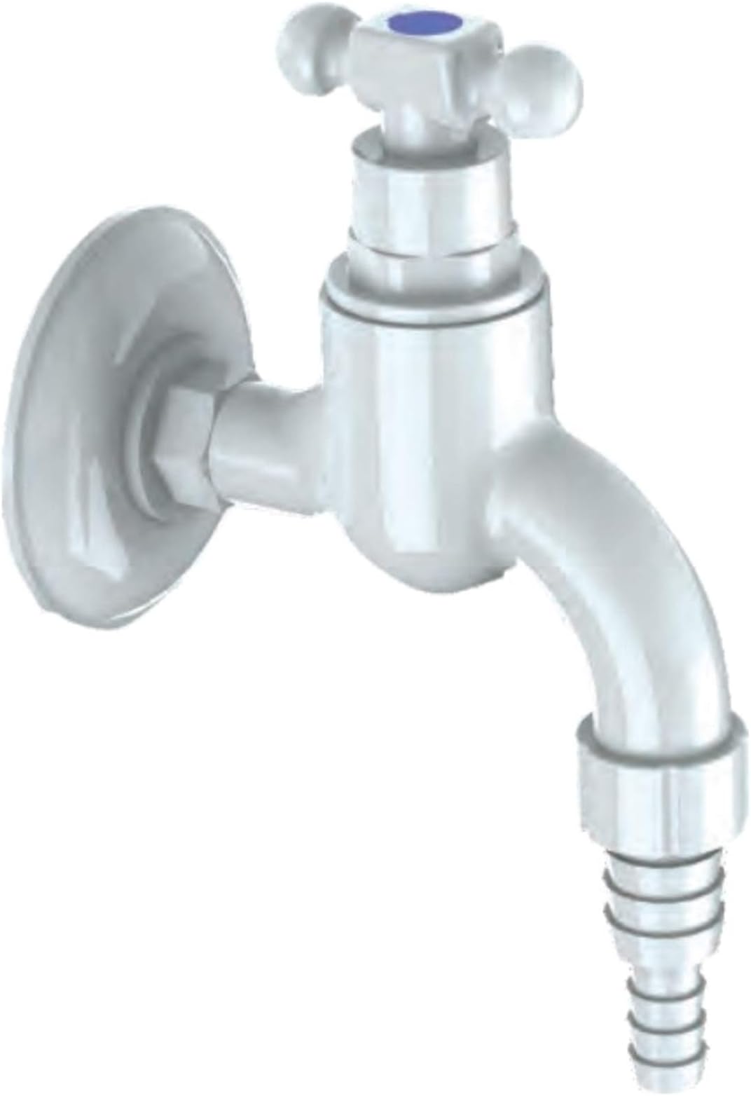 WATERTEC Pvc 2 Way Glossy Bib Water Tap (White) : Amazon.in: Home ...