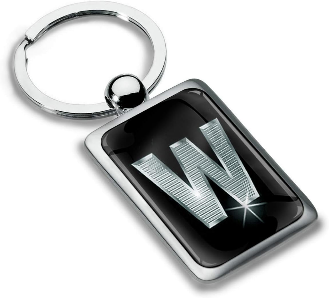 Amazon.com: Initial Keychain A to Z Trendy Chain Alphabet Name Womens ...