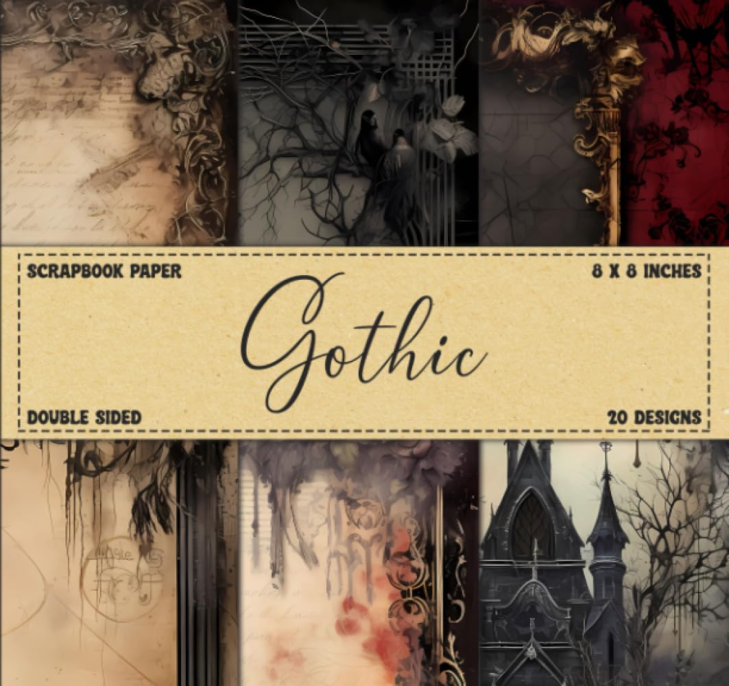 Gothic Scrapbook Paper: Double Sided 8 x 8" Designs: Lipsey, Tabitha ...