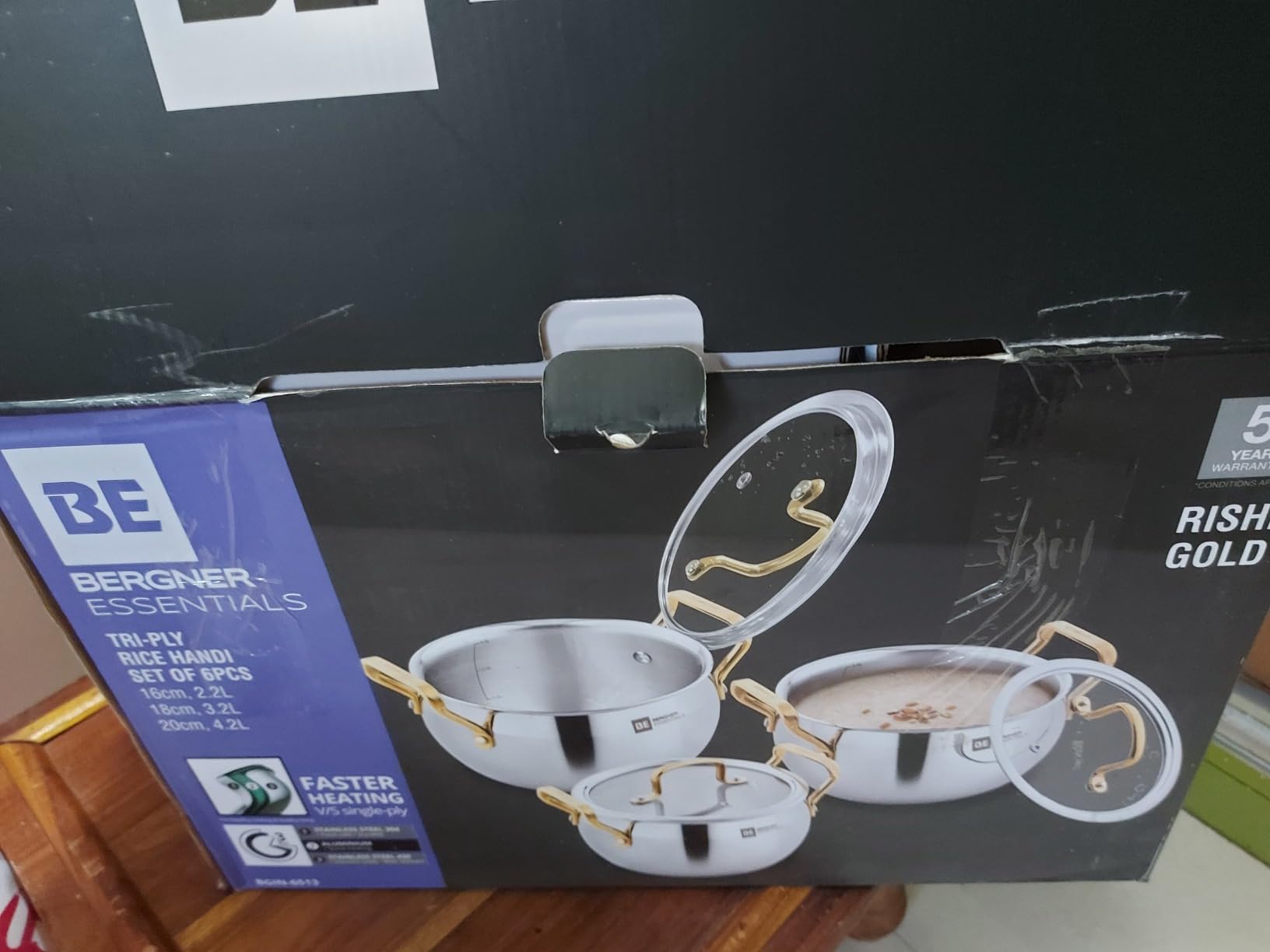 Buy Bergner BE Bergner Essentials TriPly Stainless Steel 3 Pcs Rice ...