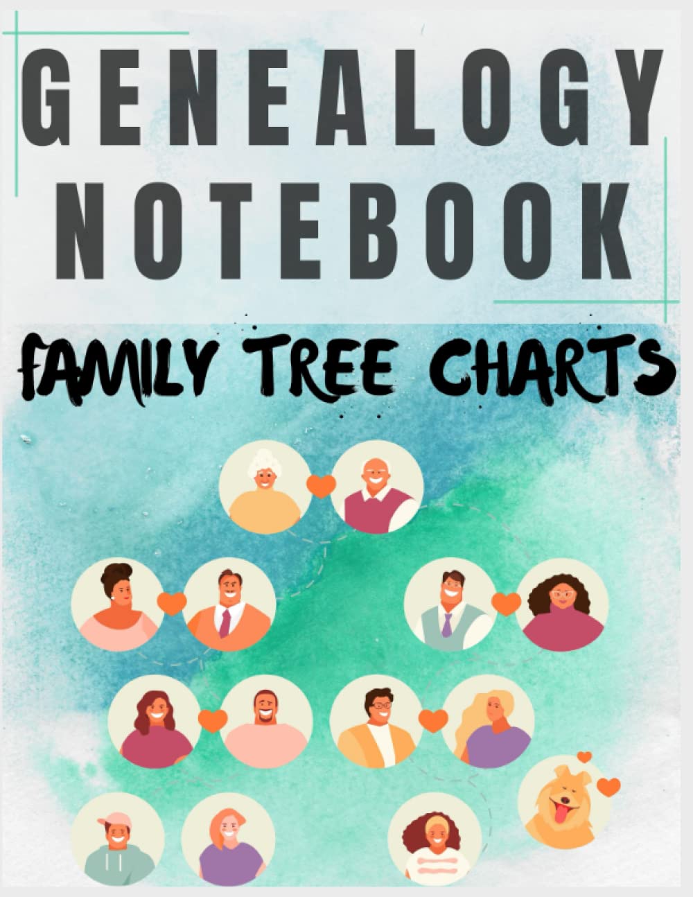 Genealogy Notebook: Family tree charts to fill in and organize family ...
