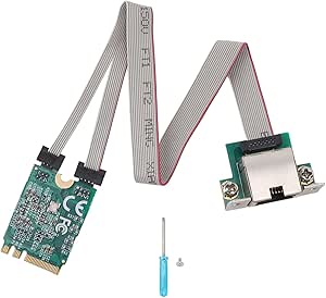 Mini PCIE Network Card, RTL8125B M.2 A E Single Port 2.5G NIC - Bent ...