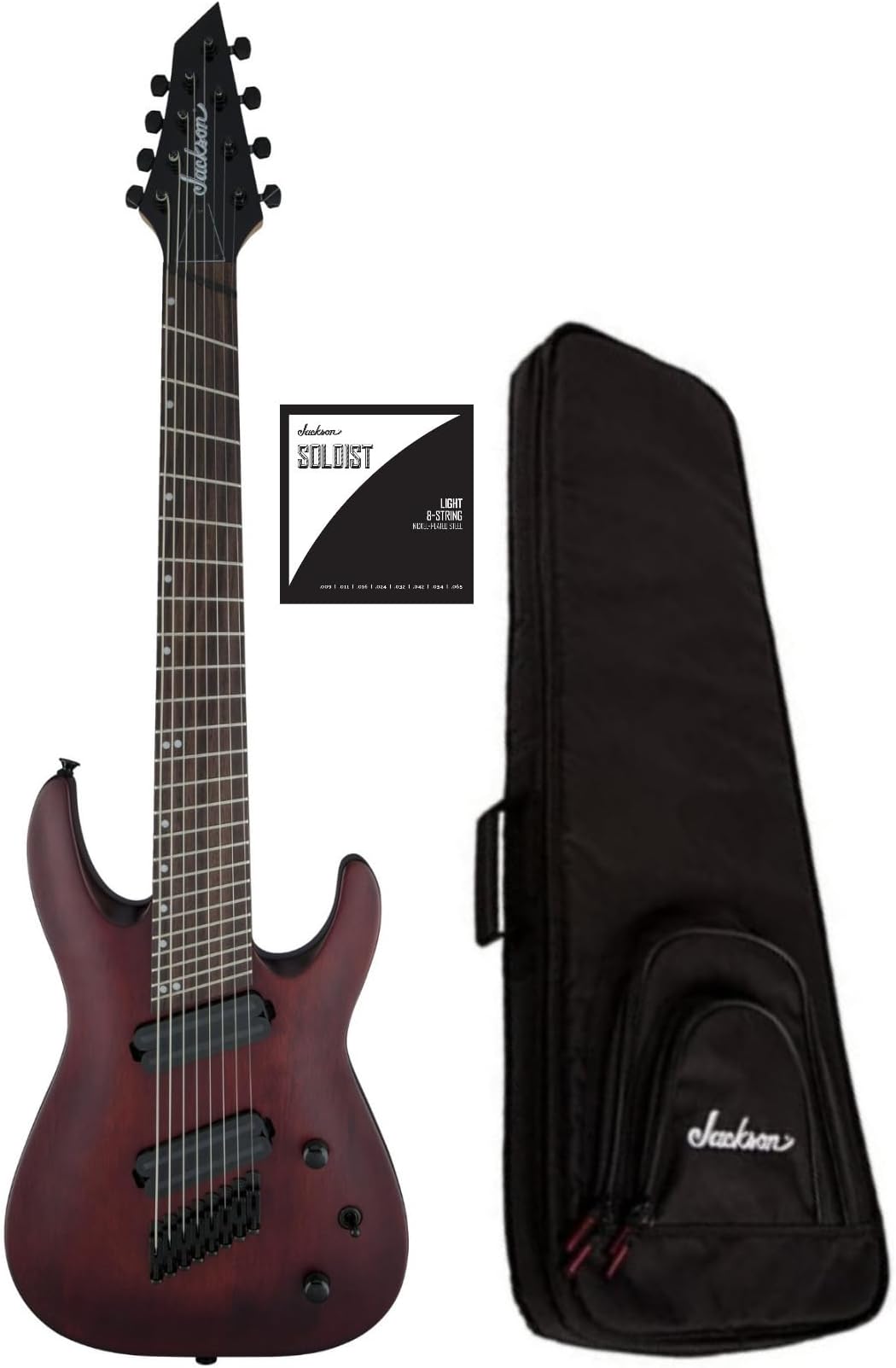 Amazon.com: ESP LTD EC-258 8-String Electric Guitar, Black Satin ...