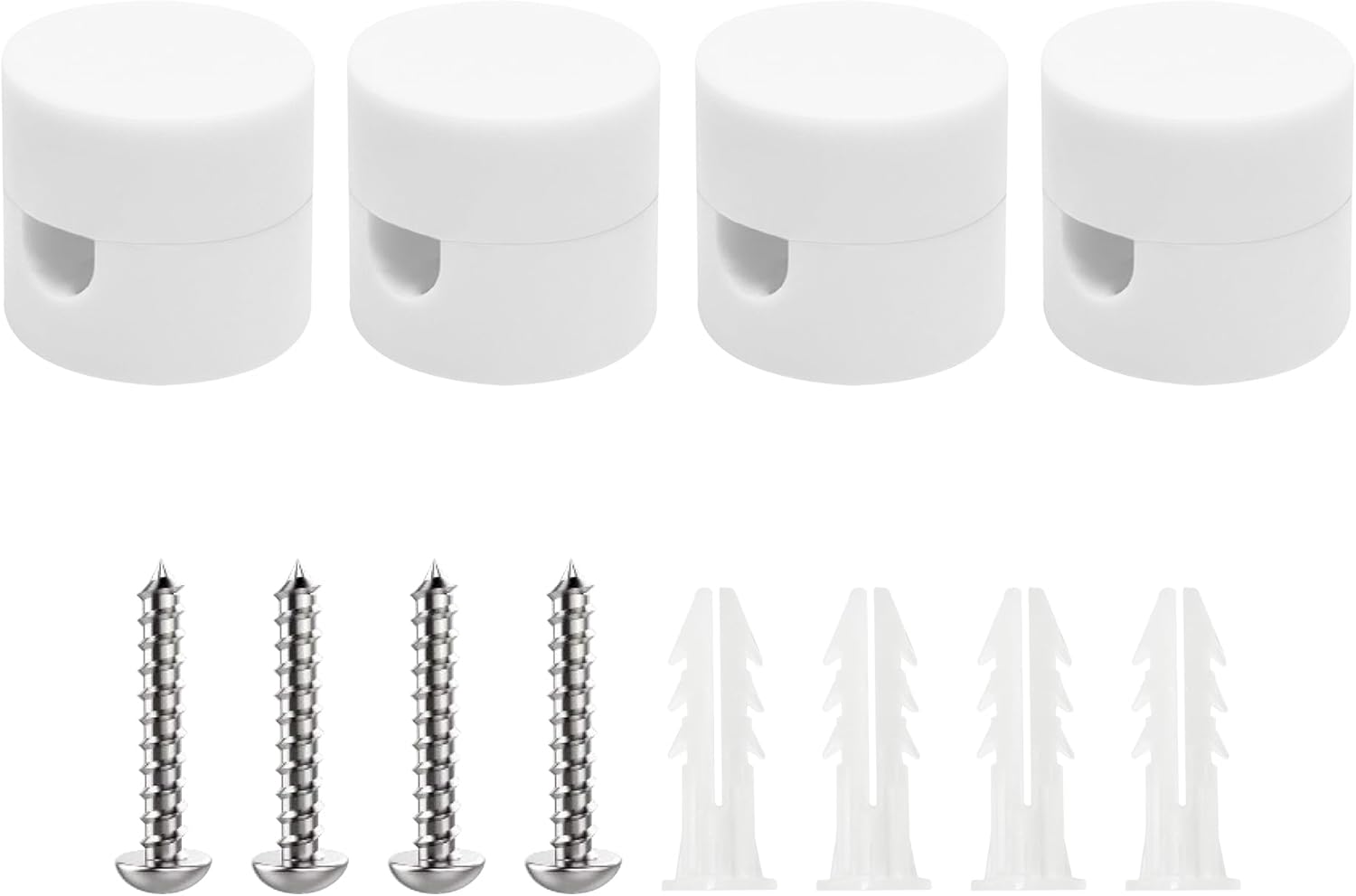 smartect Wall and Ceiling Pins [4 Pieces, White, Ø20x18 mm] Cable ...