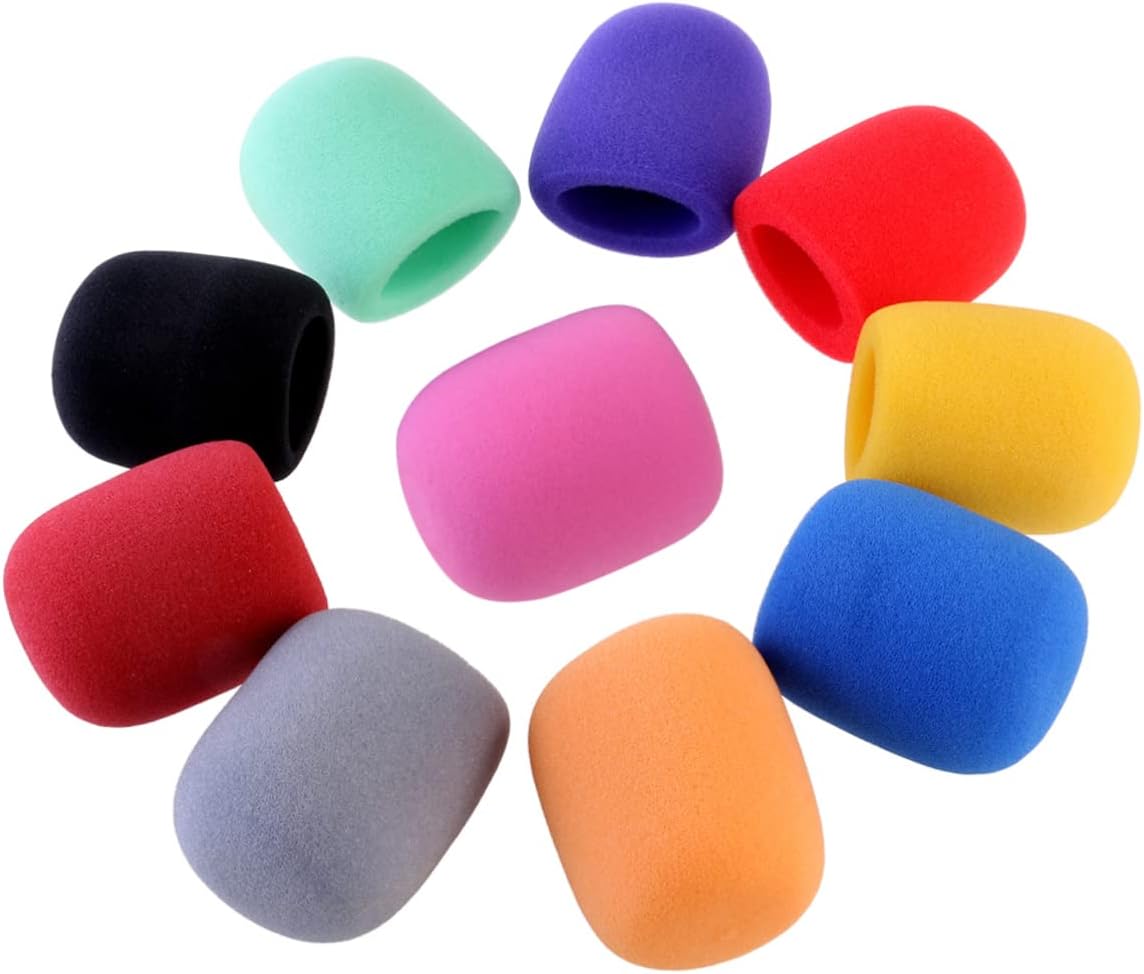Amazon.com: Toyvian 10 Mic Windshield Cover Mic Filter Colorful Mic ...