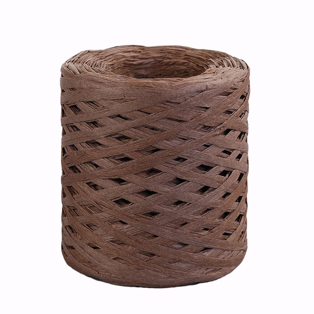 Amazon.com: Brown Raffia Ribbon,Raffia Paper Ribbon,Craft Paper Ribbon ...