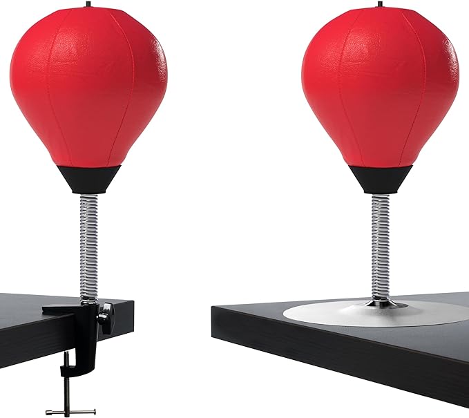 Stress Relief Desktop Punching Bag. Comes with Desk Clamp and Suction ...