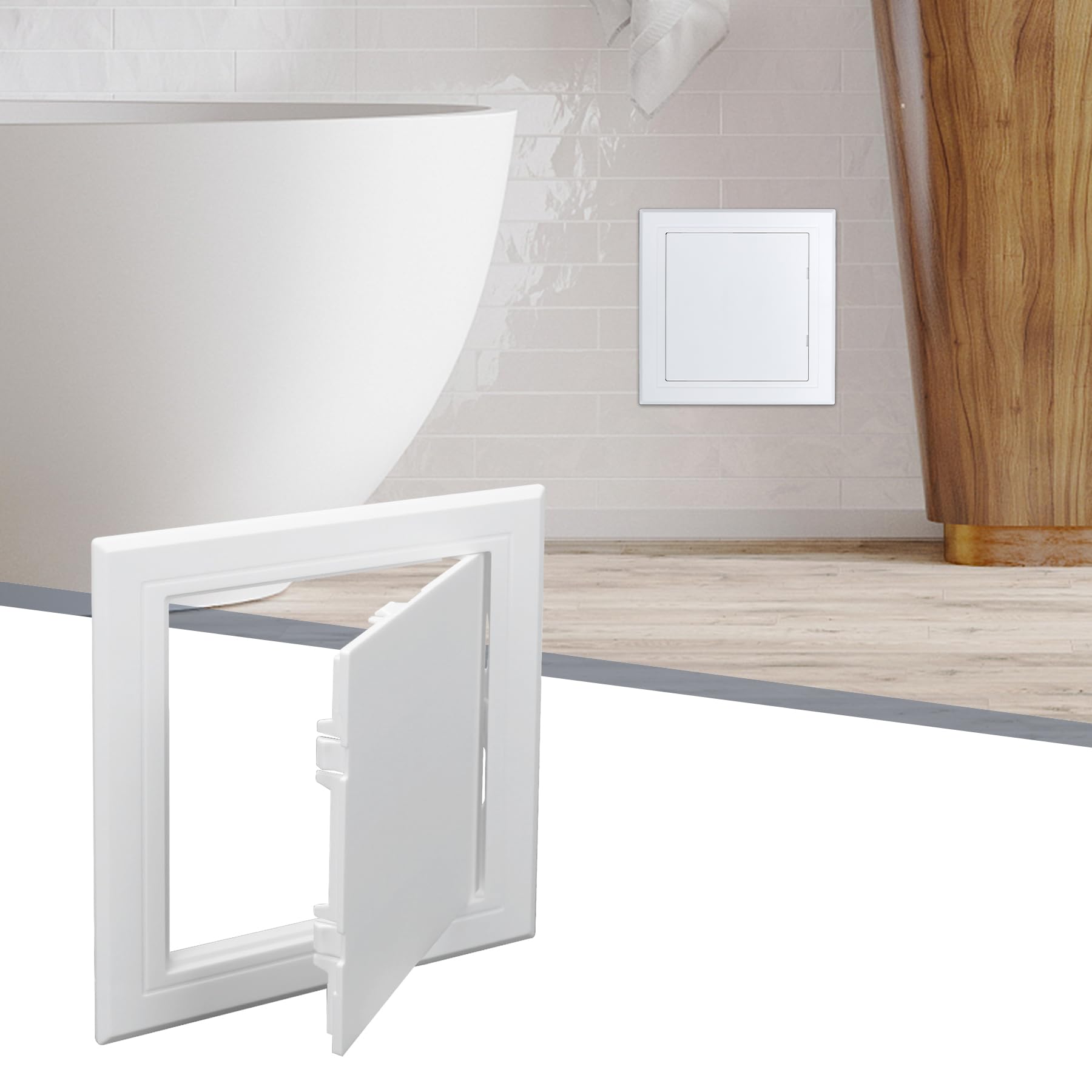 Flamorrow White Plastic Access Panel for Drywall, 10 x 10 inch Plumbing ...