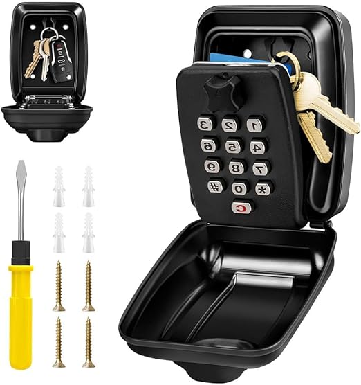 Key Safe Wall Mounted Police Approved,Key Lock Box Outdoor,Large Key ...