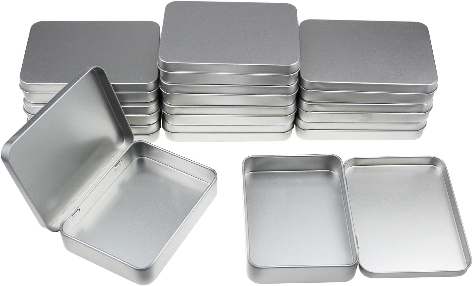 Amazon.com - JUXYES Pack of 12 Rectangular Storage Tins Box With Lid ...
