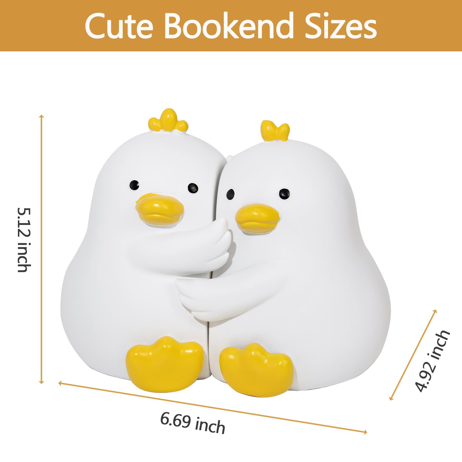 Snapklik.com : Cute Book Ends For Shelves, Resin Book Holder Stopper ...