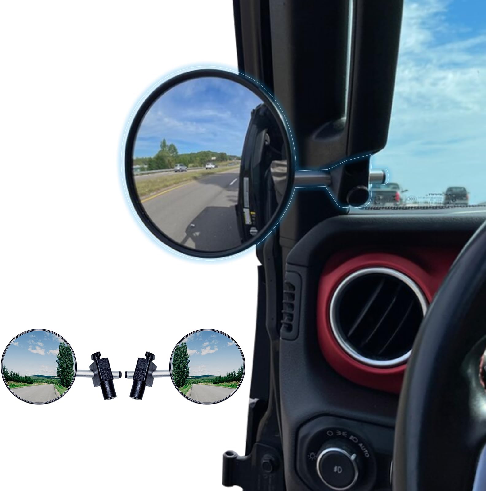 Amazon.com: Buling Doors off Mirrors Professional Off-road Rearview ...