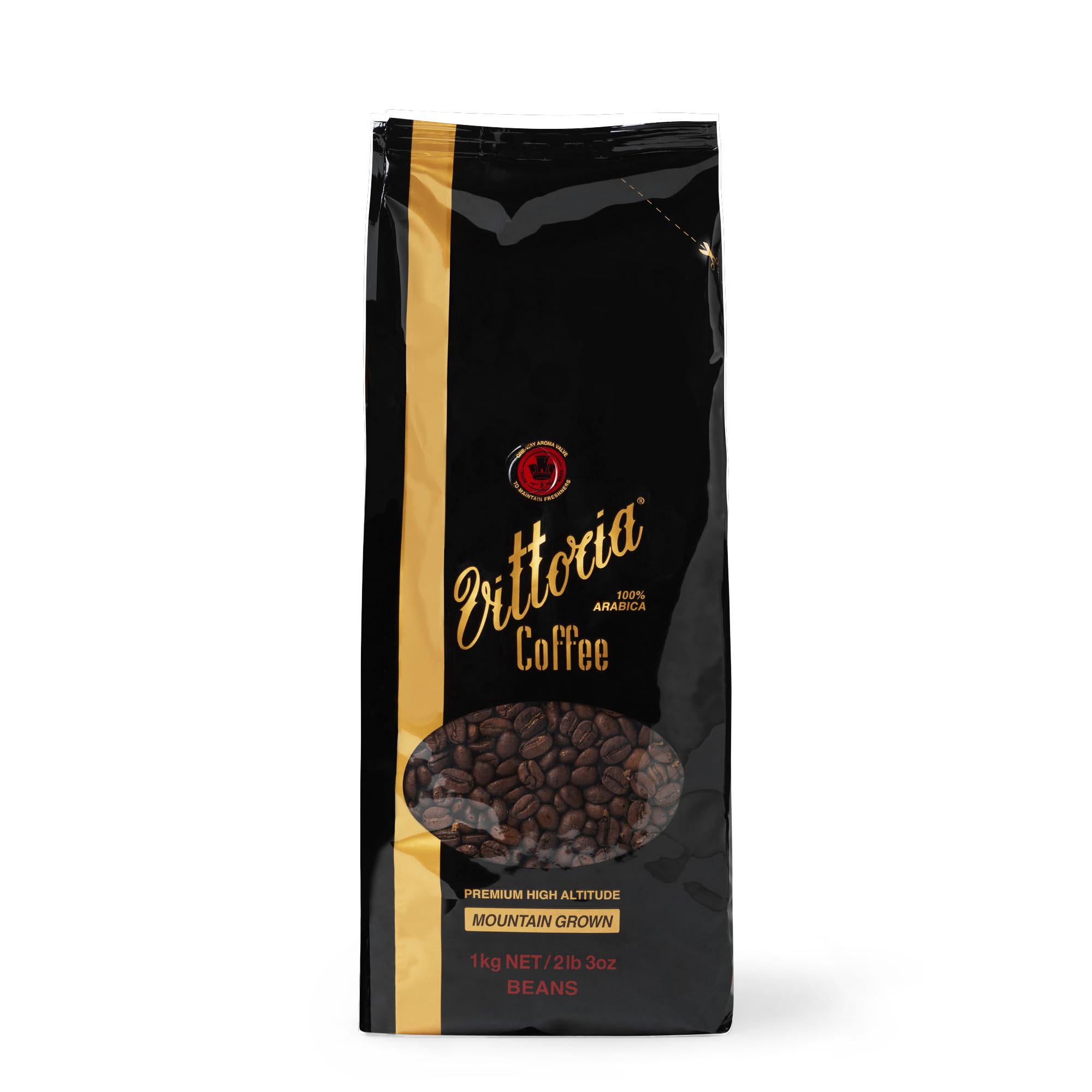 Vittoria Coffee Mountain Grown 100% Arabica Coffee Beans 1kg. High ...