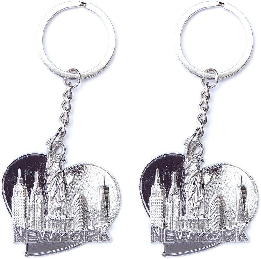 Amazon.com: WANGHUI New York NYC NY Keychain Metal - Love Heart New ...