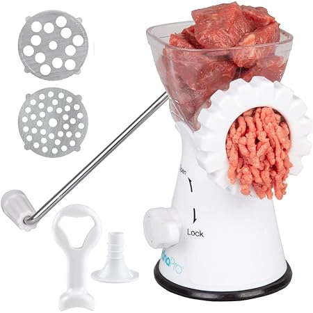 Amazon.com: Manual Meat Grinder with Stainless Steel Blades Heavy Duty ...