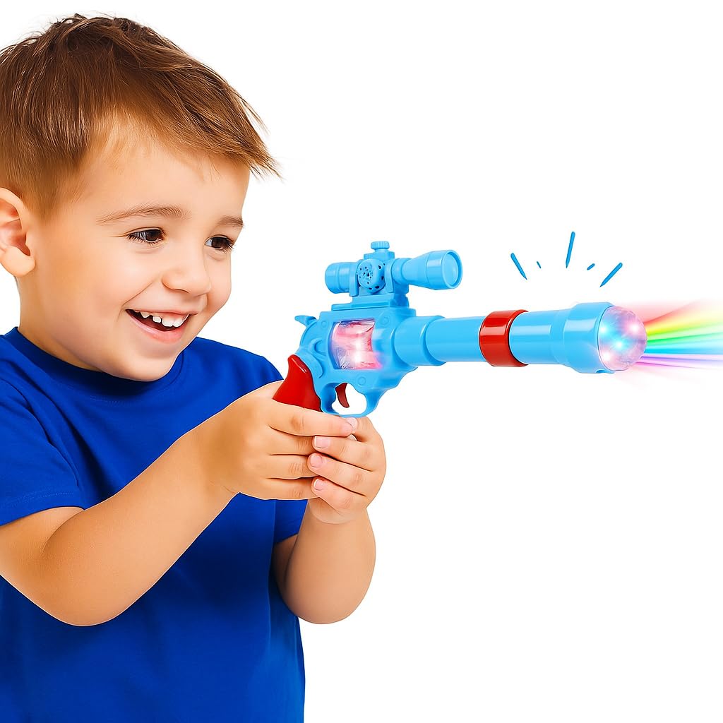 NextGen World Light-Up Toy Gun for Kids | 34.5 cm Flashing LED Gun with ...