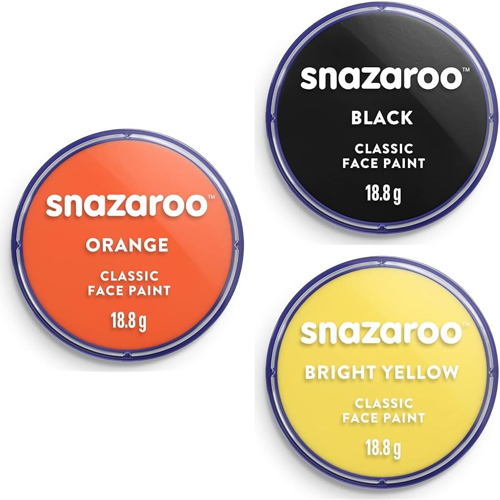 Snazaroo Classic Face Paint Set, 'Scary Pumpkin', Orange + Black ...