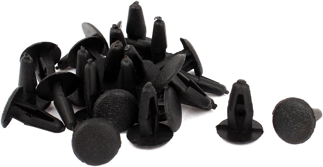 Amazon.com: Qtqgoitem 24 Pcs Black Plastic Rivets Clip 3mm x 6mm x 11mm ...