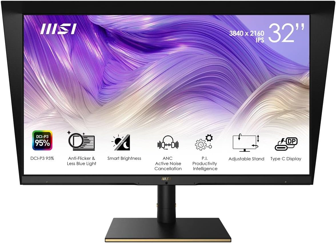 Amazon.com: MSI Summit MS321UP, 32" Monitor, 3840 x 2160 (UHD), IPS ...