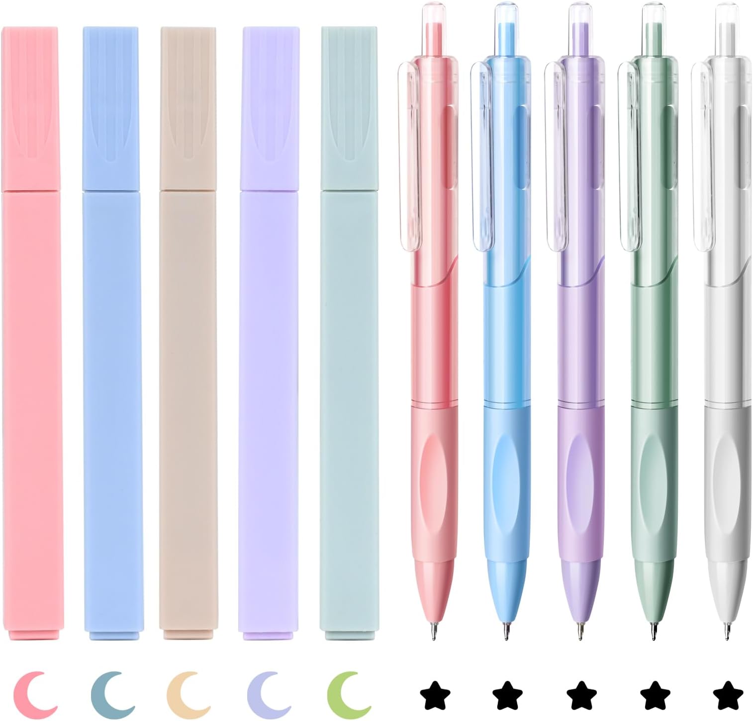 Amazon.com : LABUK 12pcs Pastel Highlighters Aesthetic Cute Bible ...