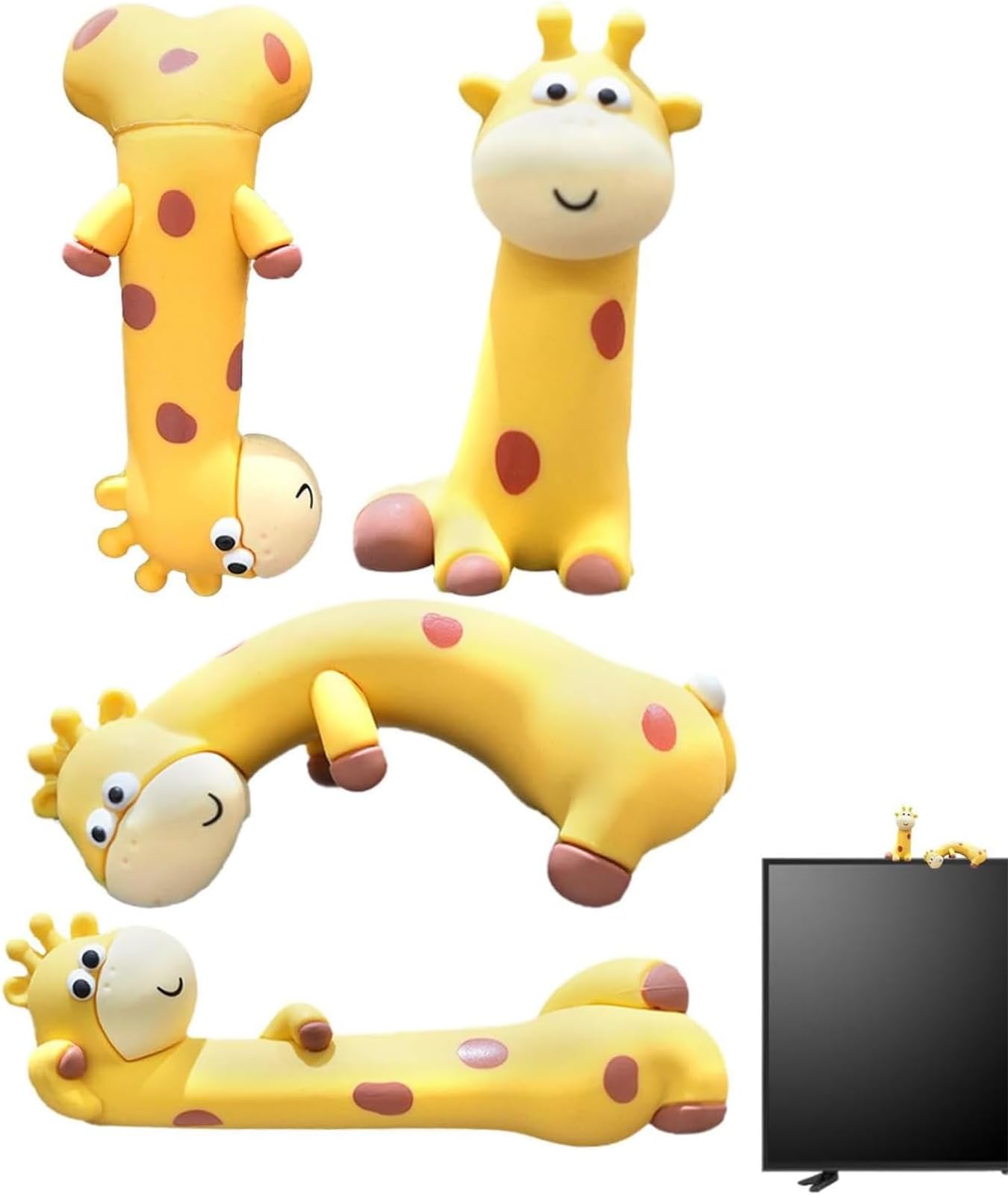 Amazon.com: 4Pcs Desk Giraffe Figurines, Cute Giraffe Computer Monitor ...