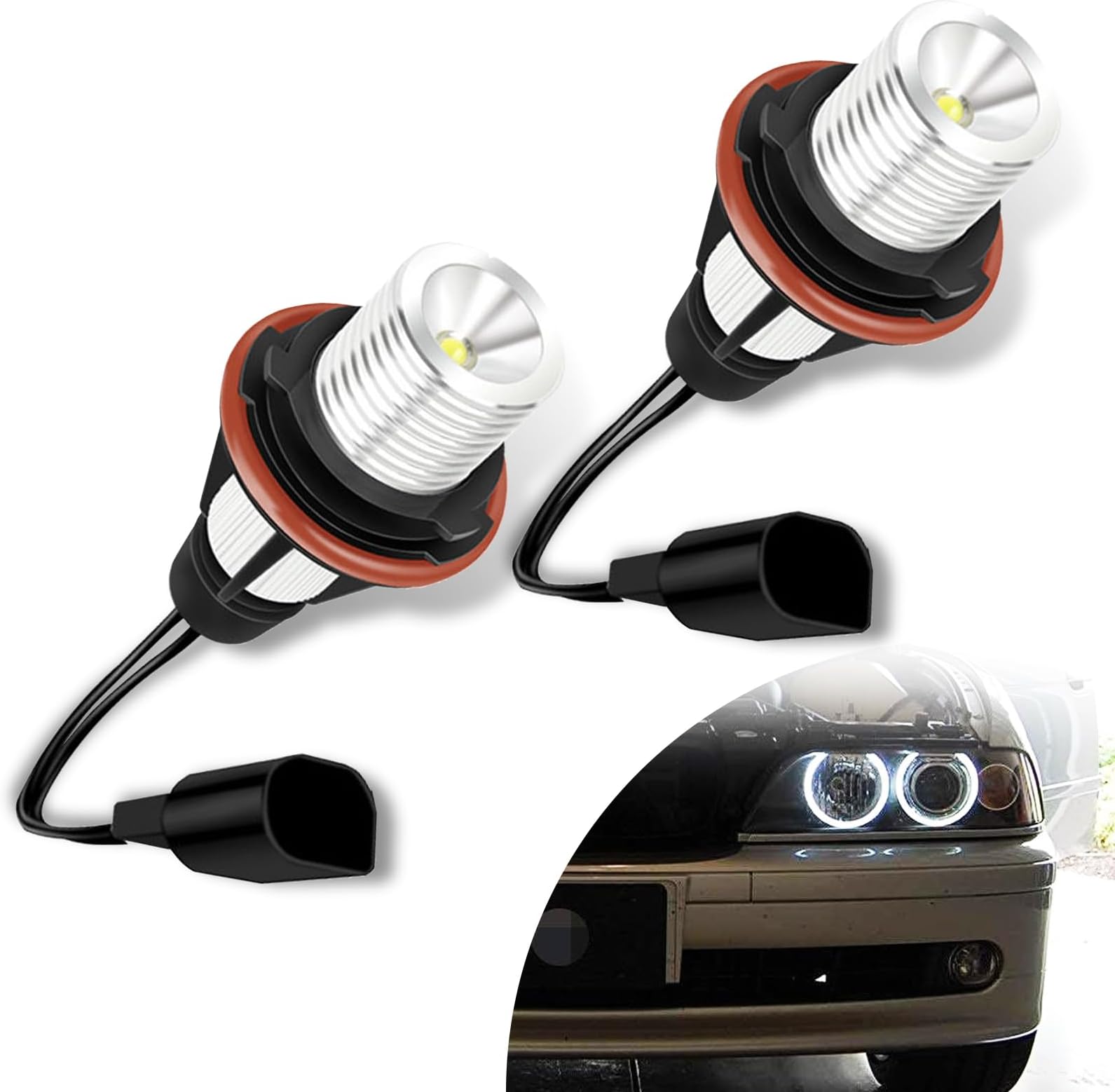 Amazon.com: GFJMC 2 Red Angel Eyes Car Bulb for BMW E39 E53 E83 E60 E61 ...