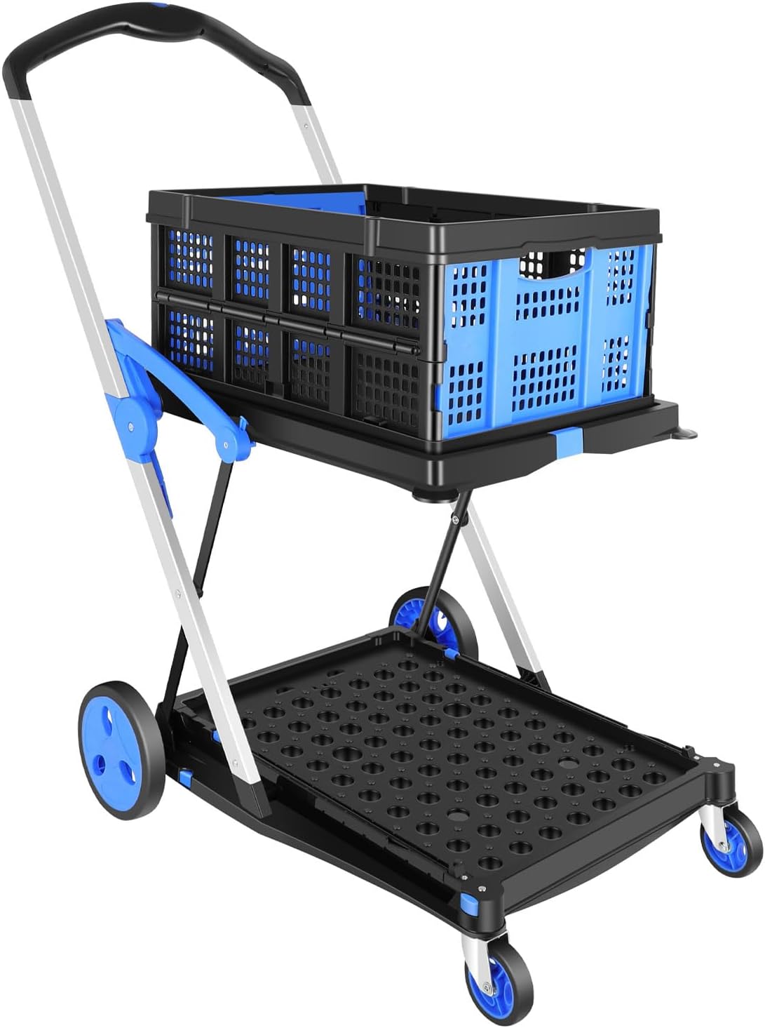 Amazon.com: Shopping Cart Folding Utility Trolley with Included 2 ...