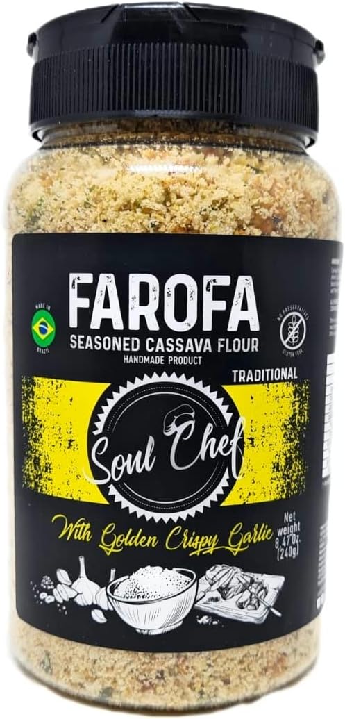 Amazon.com : Soul Chef Seasoned Cassava Flour - Traditional - Farofa ...