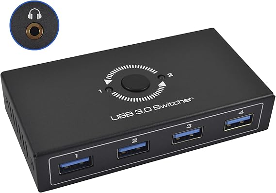 Amazon.com: TOPWENYU USB 3.0 Switch Selector 2 Computers Sharing 4 USB ...