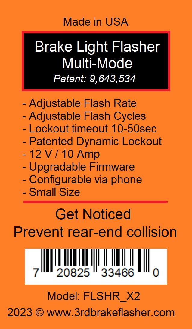 Brake Light Flashing Effect Vehicle Brake Light Flasher Module. Safety ...