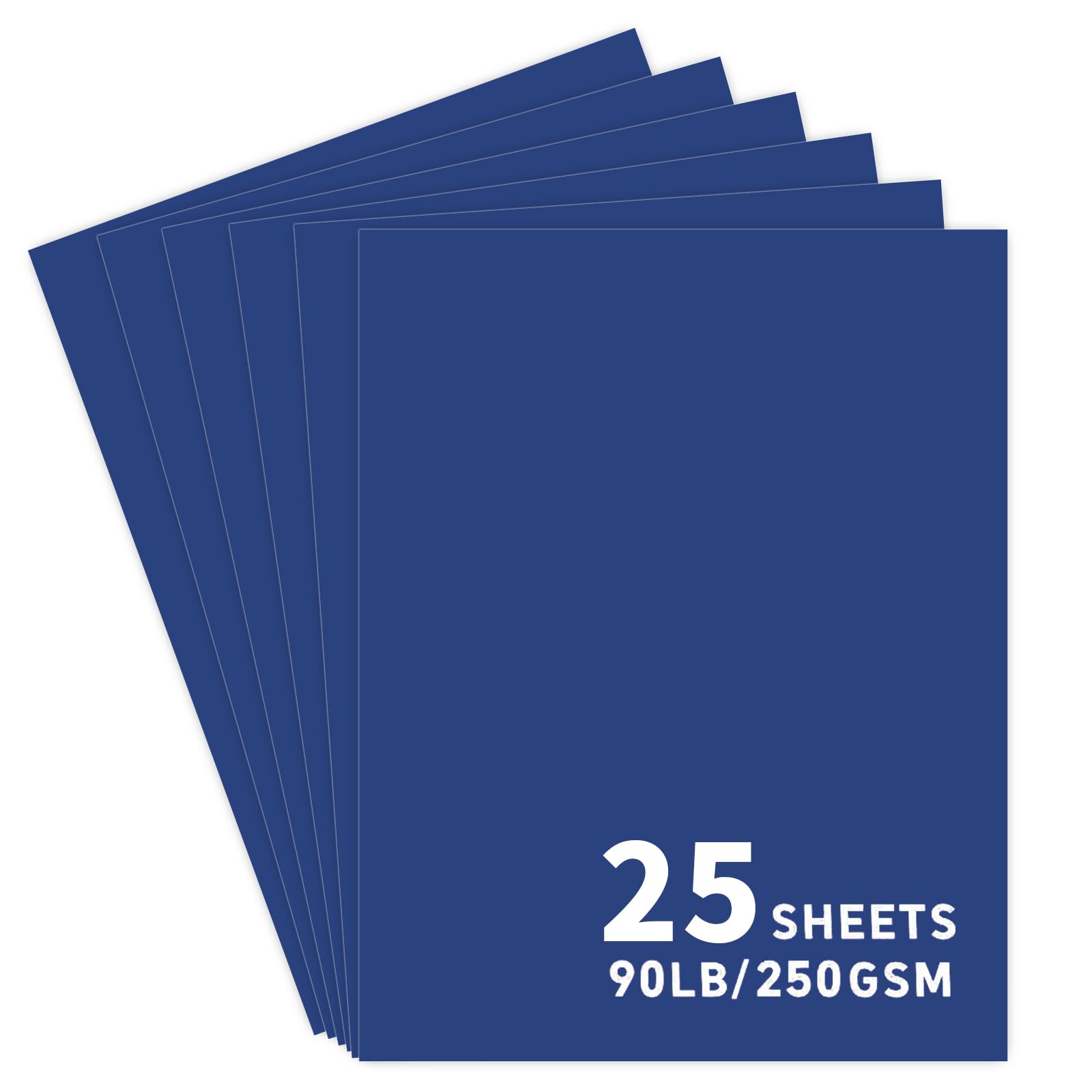 Amazon.com : 25Sheets Navy Blue Cardstock Paper, 8.5 x 11 Card stock ...