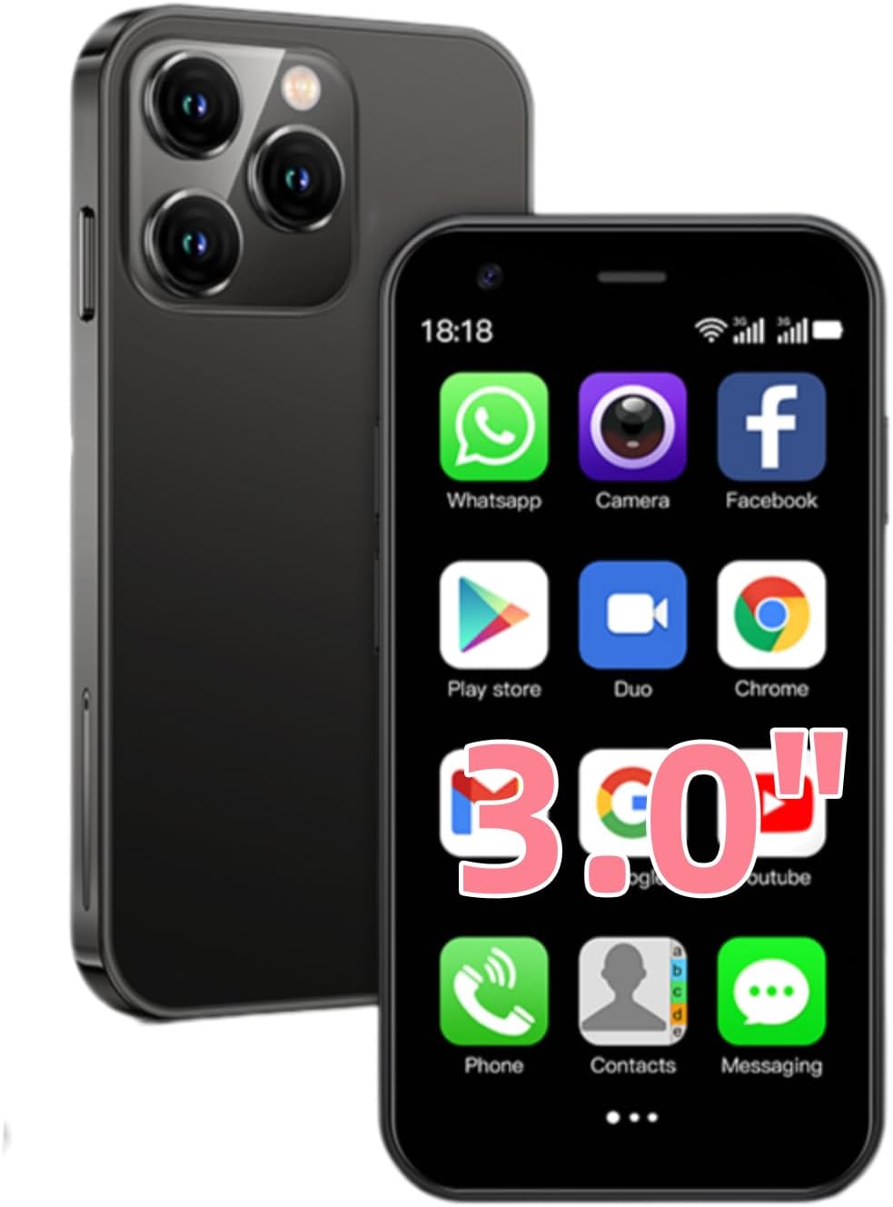 Amazon.com: Mini Phone XS15 3.0inch Small Smartphone,2G+16G,Android 8.1 ...