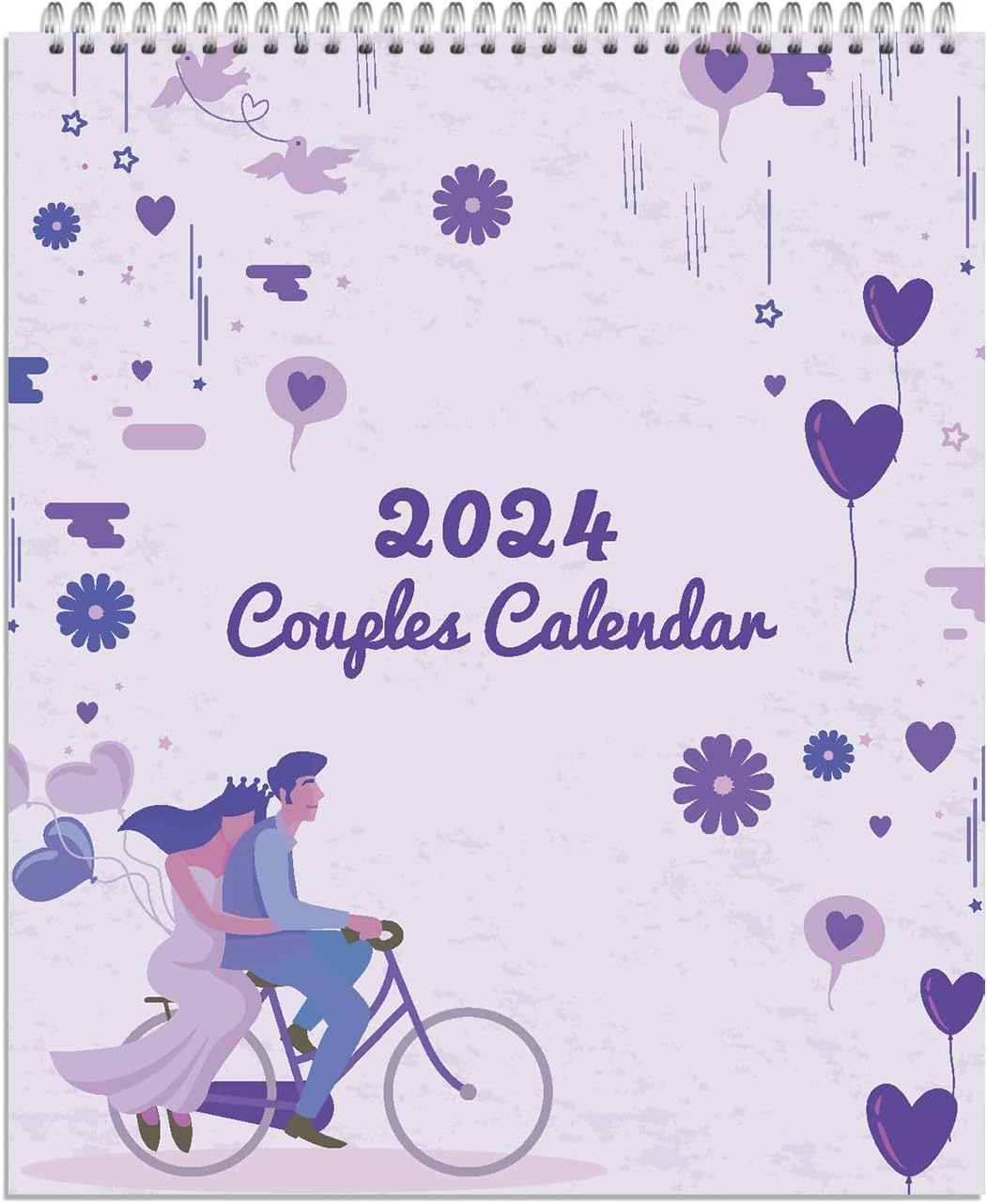 2024 Couples Calendar for 2 People - One Month to View Vintage Art by ...