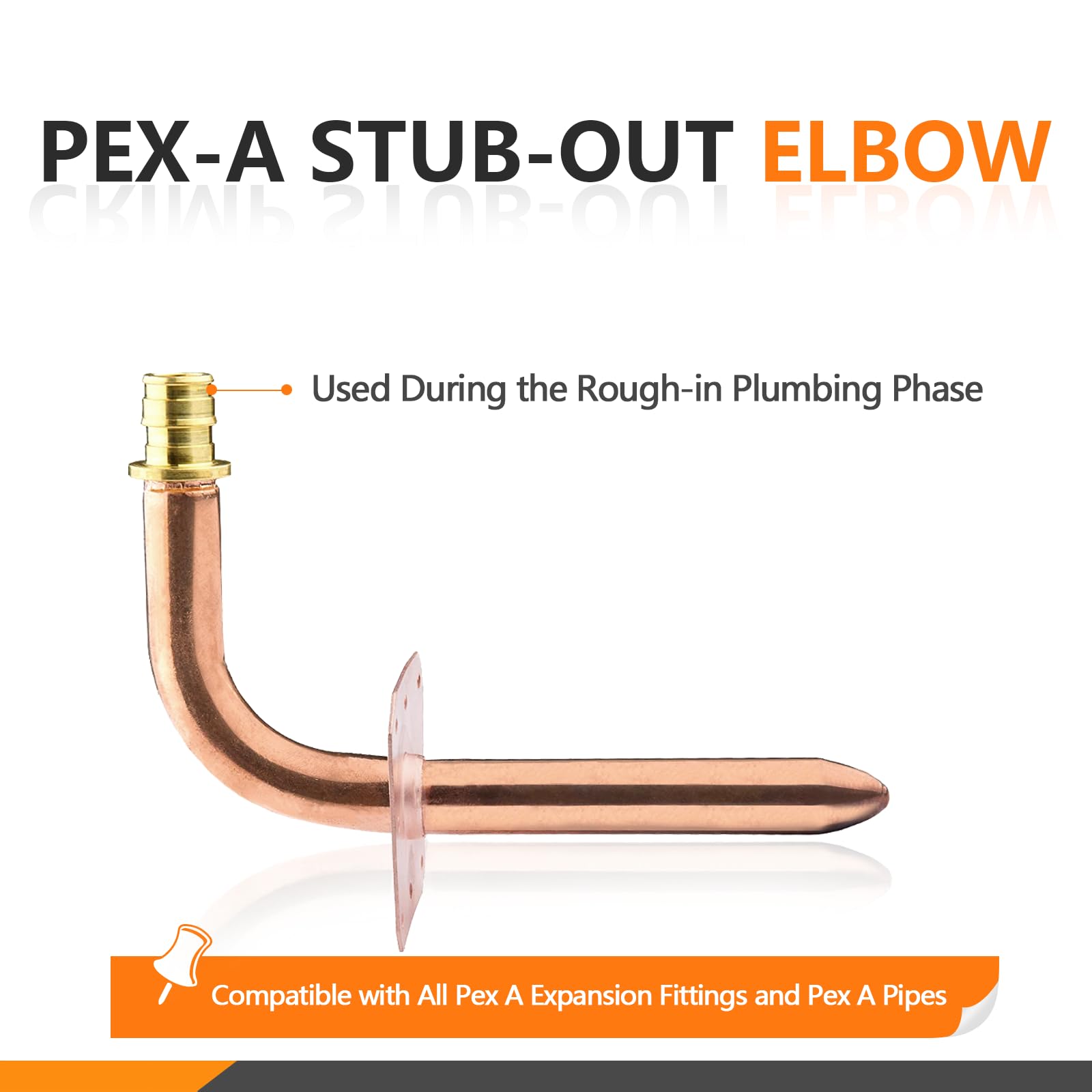 Snapklik.com : HeSun 10-Pack 1/2 Inch Pex-A Expansion Copper Stub Out ...